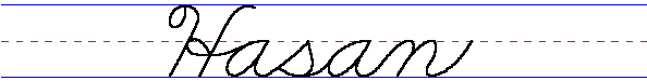 Cursive: Hasan