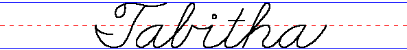 Cursive: Tabitha
